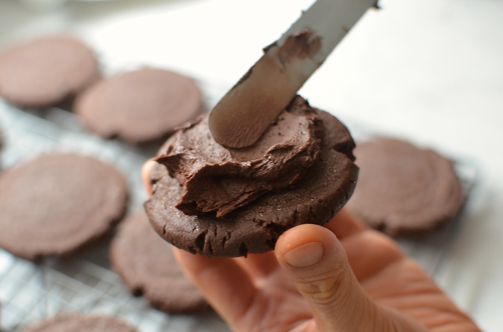 Playing with Flour: Soft chocolate frosted cookies