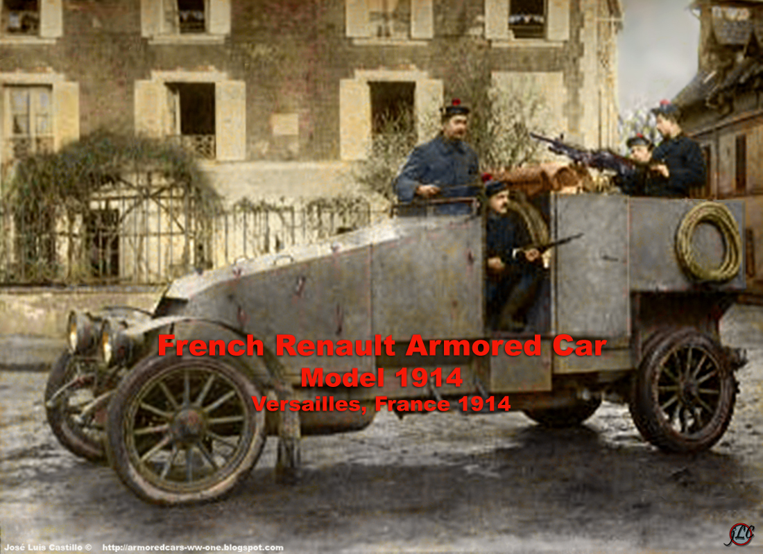 Armored Cars in the WWI: French Renault Armored Car Model 1914 ...