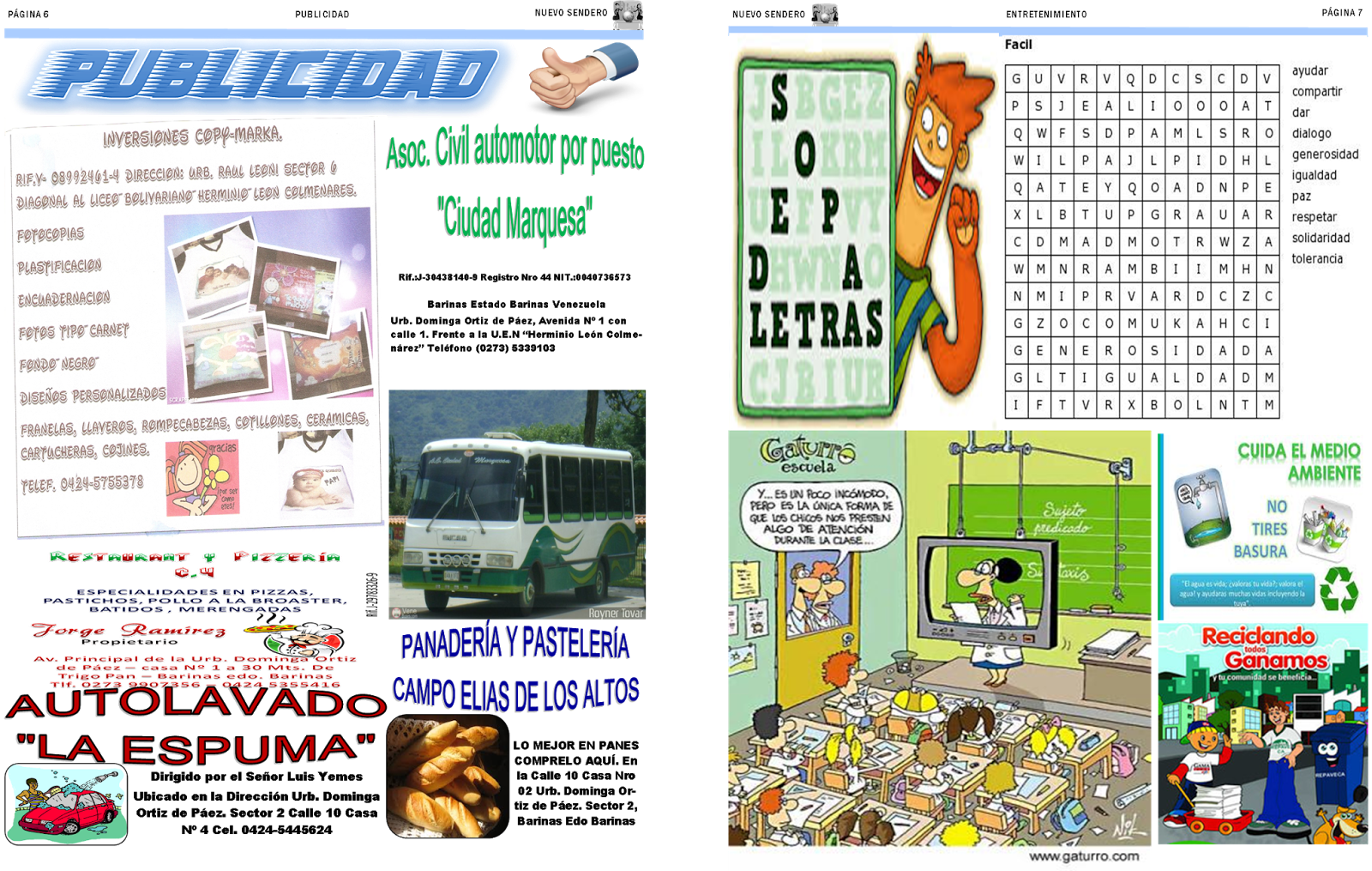 PERIÓDICO ESCOLAR NUEVO SENDERO: PERIÓDICO ESCOLAR MES DE NOVIEMBRE