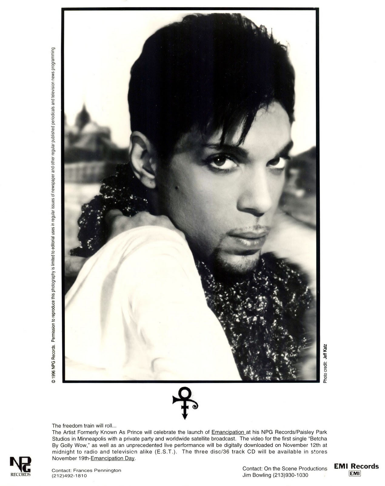 Prince Warner Brothers/NPG Press Photos (Gold Experience - Rave Un2/In2 ...