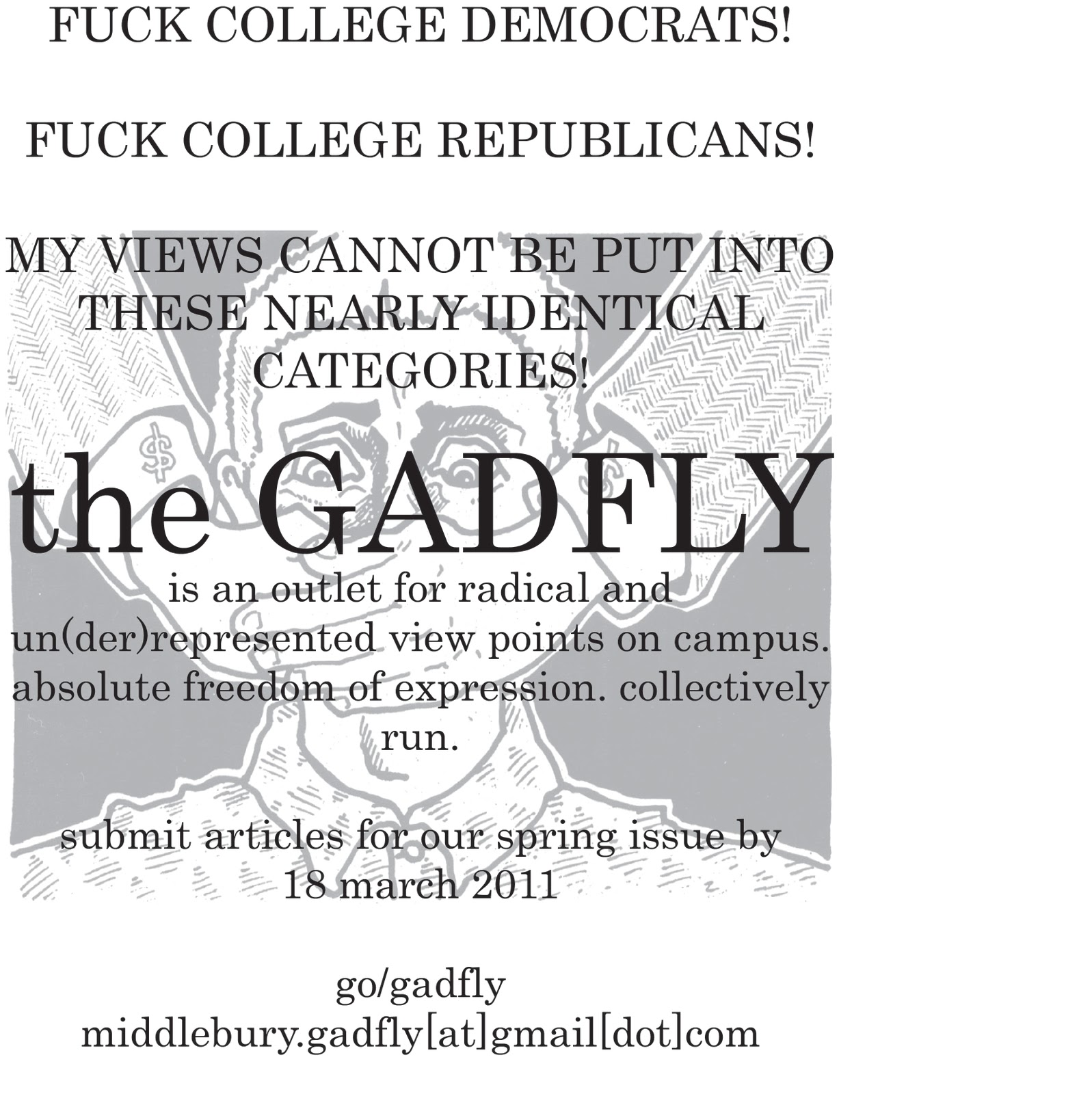 the GADFLY: flyers