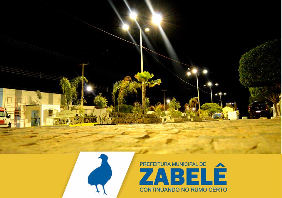 Zabelê - Centro da cidade ganha nova iluminação