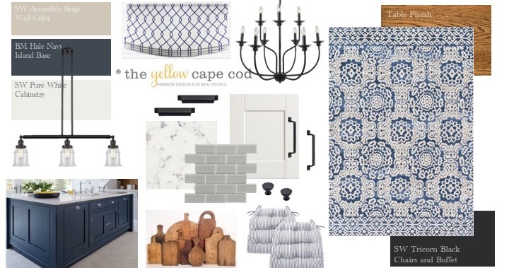 The Yellow Cape Cod: Navy Farmhouse Kitchen Makeover