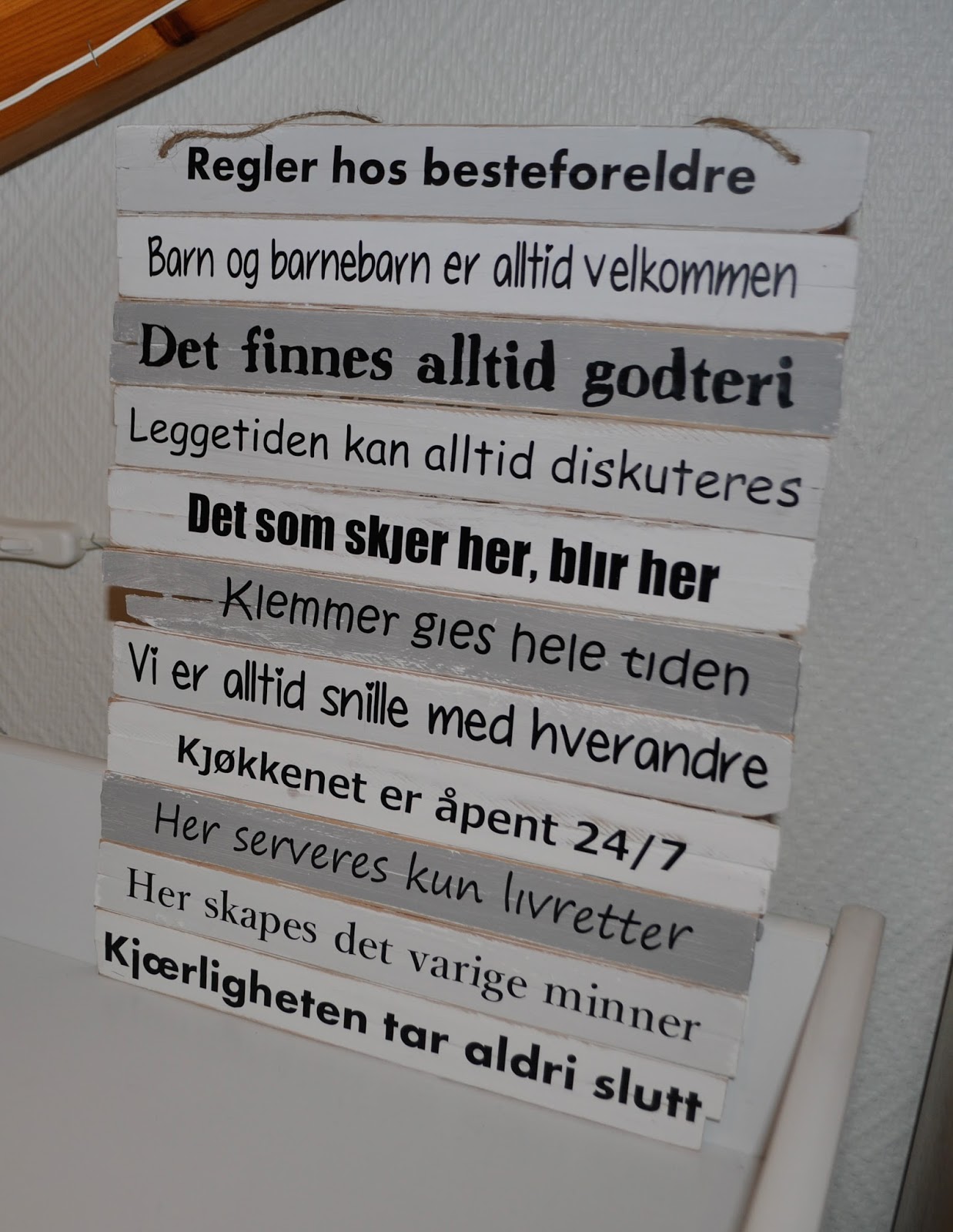 Hobby bloggen: Skilt med tekst