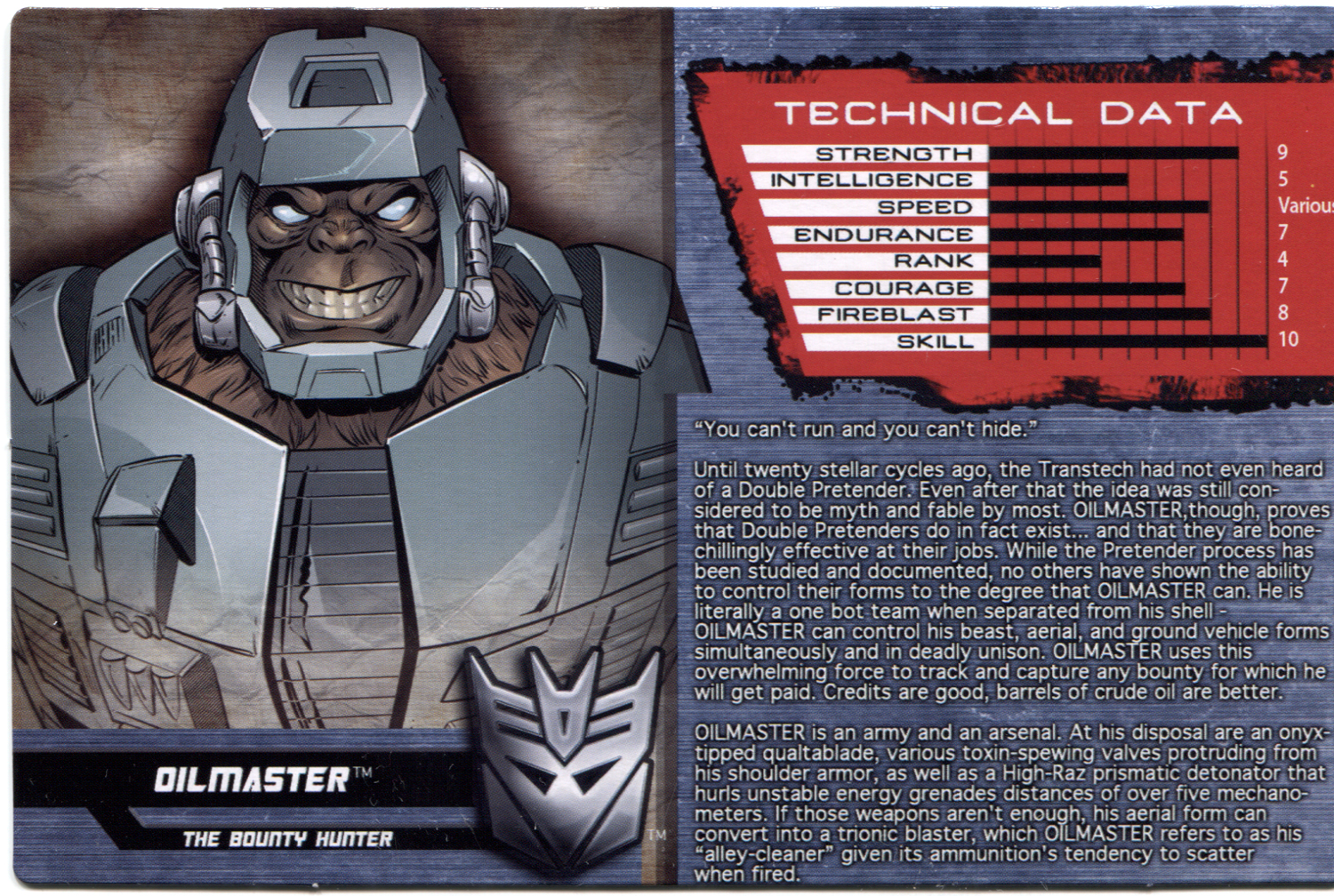 Transformers Bio Card Database: Massive Update & Botcon Overhaul
