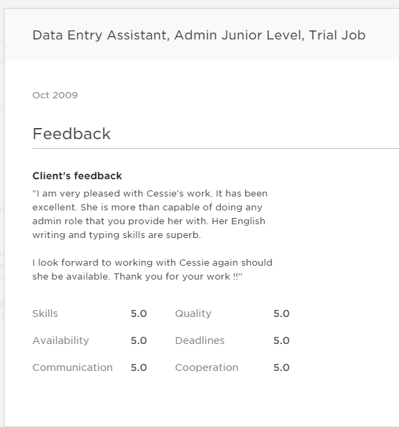 VIRTUAL ASSISTANT: FEEDBACK