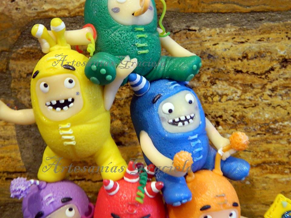 Artesanías Graciela: Personajes Oddbods: Fuse, Zee, Newt, Slick, Pogo ...