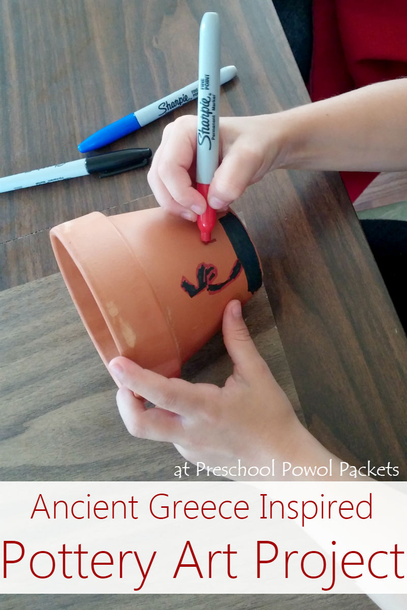 Ancient Greece Inspired Pottery Craft | Preschool Powol Packets