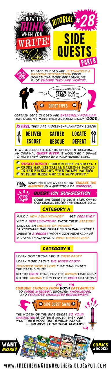 The Etherington Brothers: How to THINK when you write SIDE QUESTS - # ...