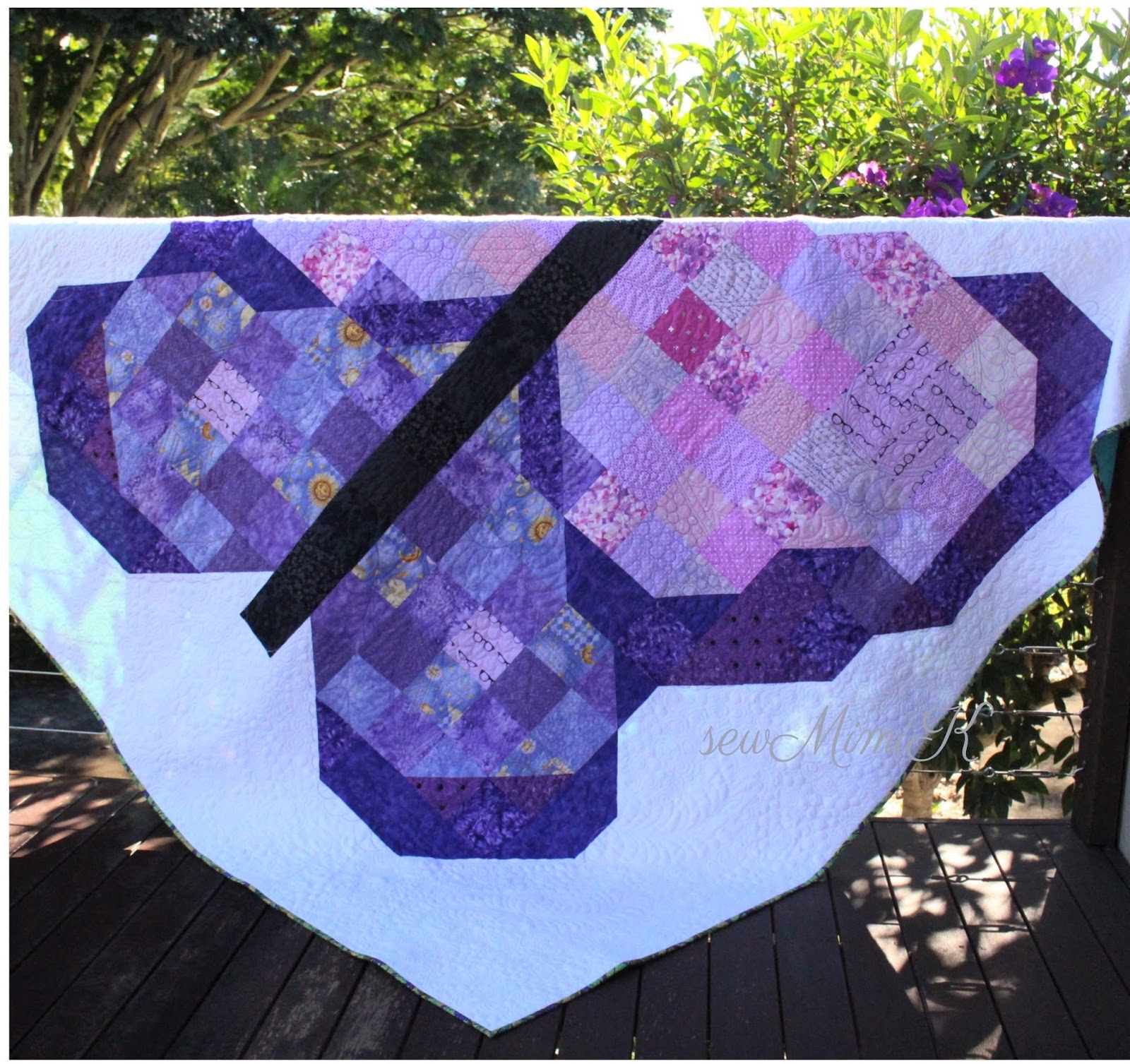 Purple butterfly quilt | Sew Mimi.K