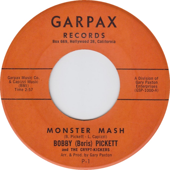 History's Dumpster: Halloween Hits: "Monster Mash" Bobby "Boris ...