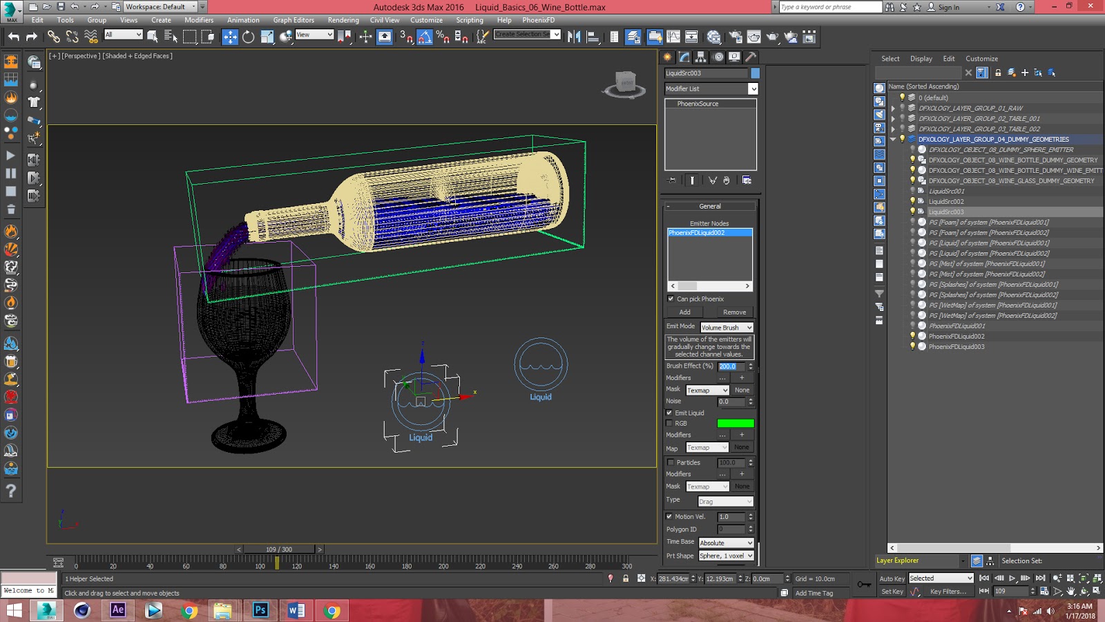 Liquid Simulation with Phoenix FD 3.0 - Ver 02 | DFX-ology