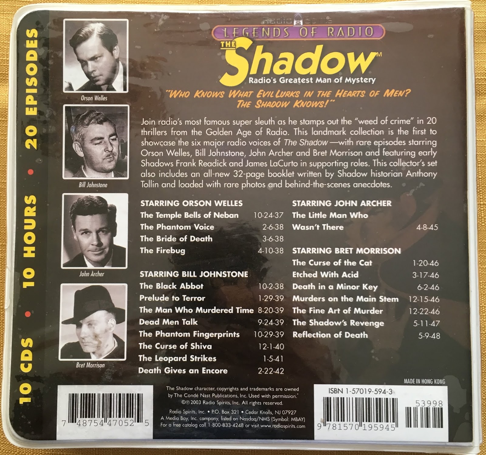 The Shadow Radio: The Shadow Legends of Radio CDs by Radio Spirits