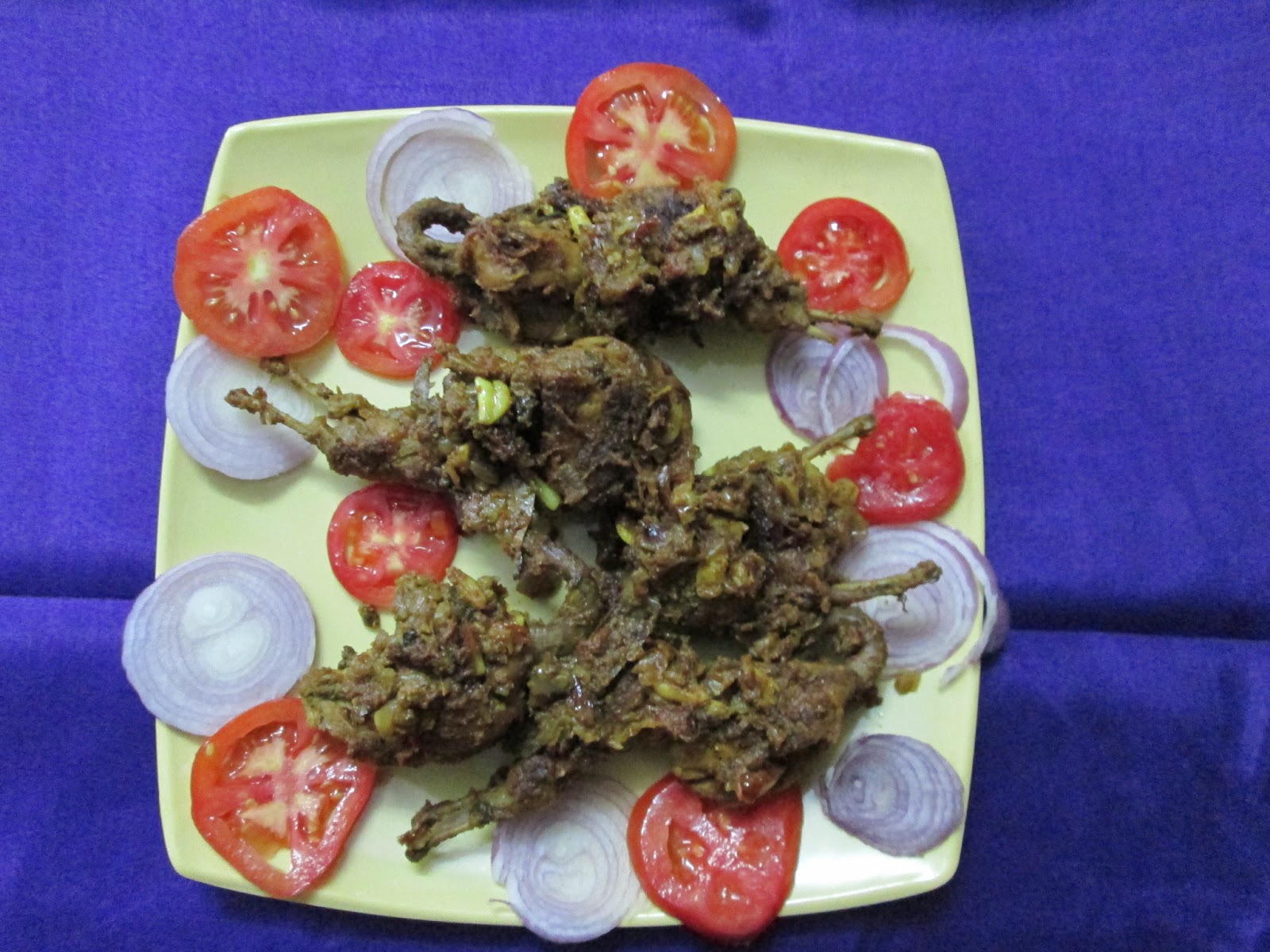 Kaadai Masala (Chettinad style) Quail roast