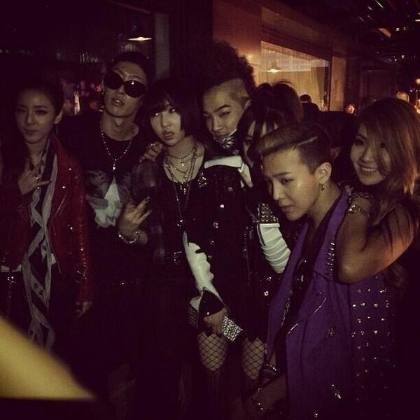 Taeyang, G-Dragon and 2NE1 At A VIP Chrome Hearts Party 130529