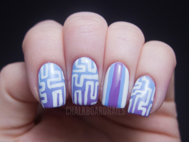 Maze Patterned Gradient Nails | Chalkboard Nails | Phoenix, Arizona ...