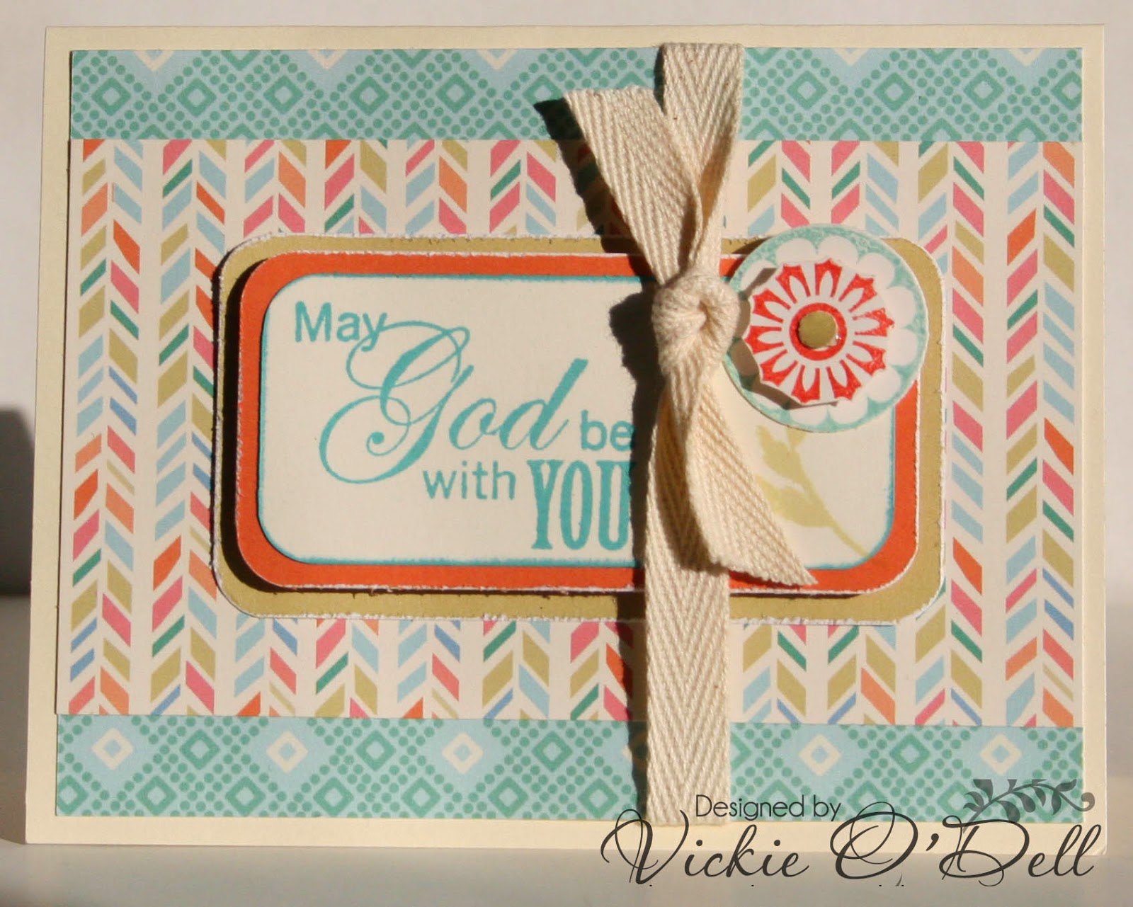 HeARTful Stamper: "May God be with you" Card with A Happy Hello SOTM