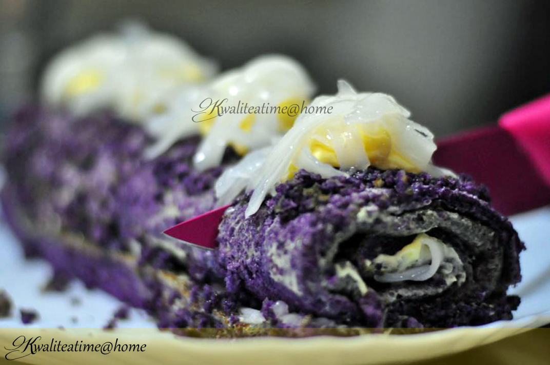 kwaliteatime@home: My Version of Ube Macapuno Roll