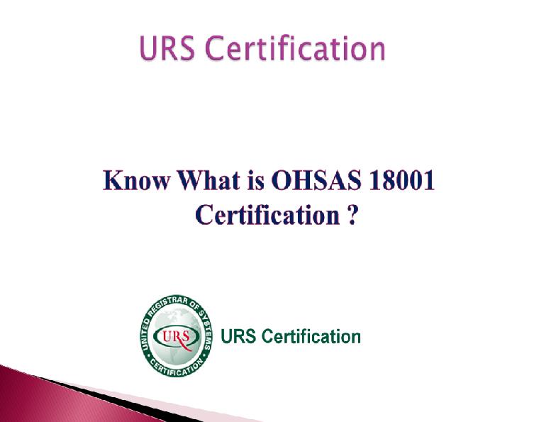 OHSAS 18001 Certification Occupational Health and Safety Management ...