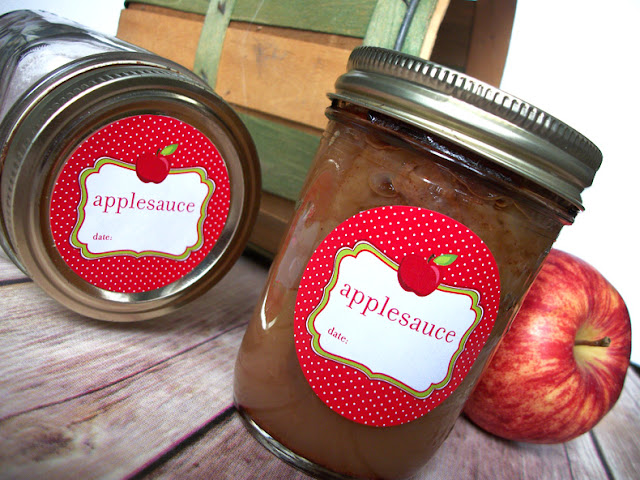 Colorful Adhesive Canning Jar Labels: Apple Canning Jar Labels ...
