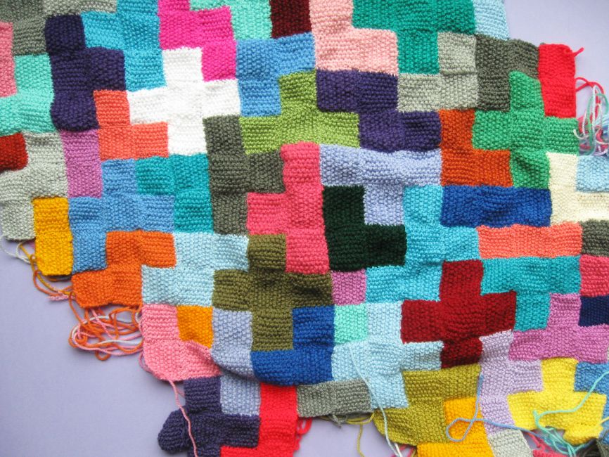 Bugs and Fishes by Lupin: Patchwork Plans - Knitted Blankets In Progress