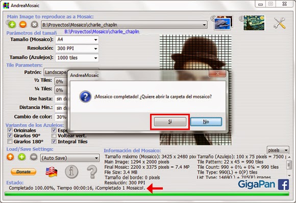 AndreaMosaic: Creador de Mosaicos Portable y Gratuito | Saltaalavista Blog