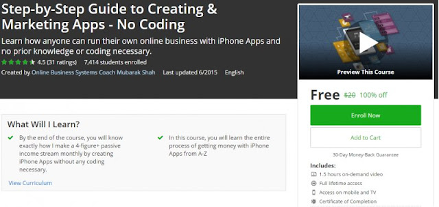 [100% Off] Step-by-Step Guide to Creating & Marketing Apps - No Coding ...