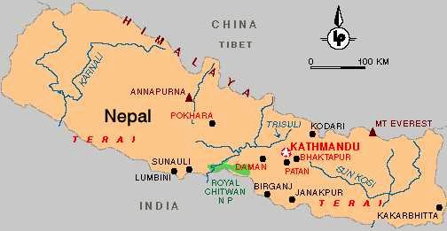 Political Maps of Nepal - Free Printable Maps