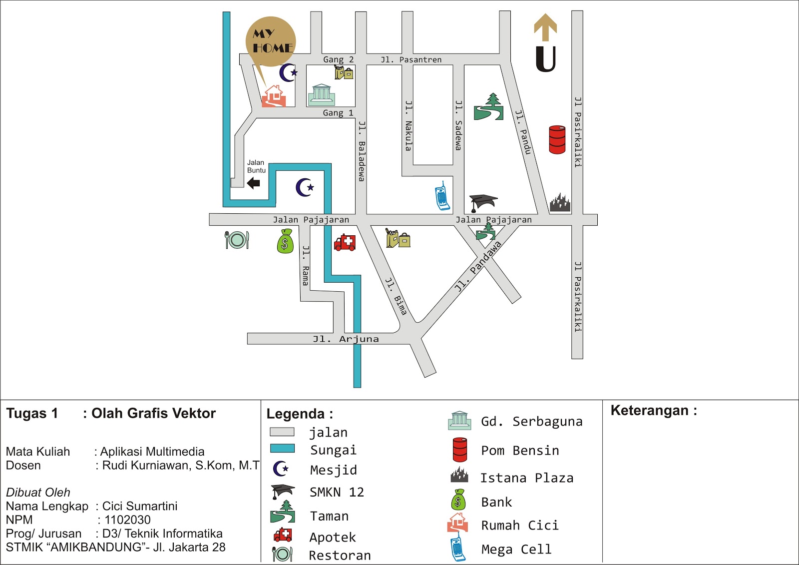 APLIKASI MULTIMEDIA - COMPETENCY PROGRESS: CONTOH TUGAS PETA LOKASI RUMAH