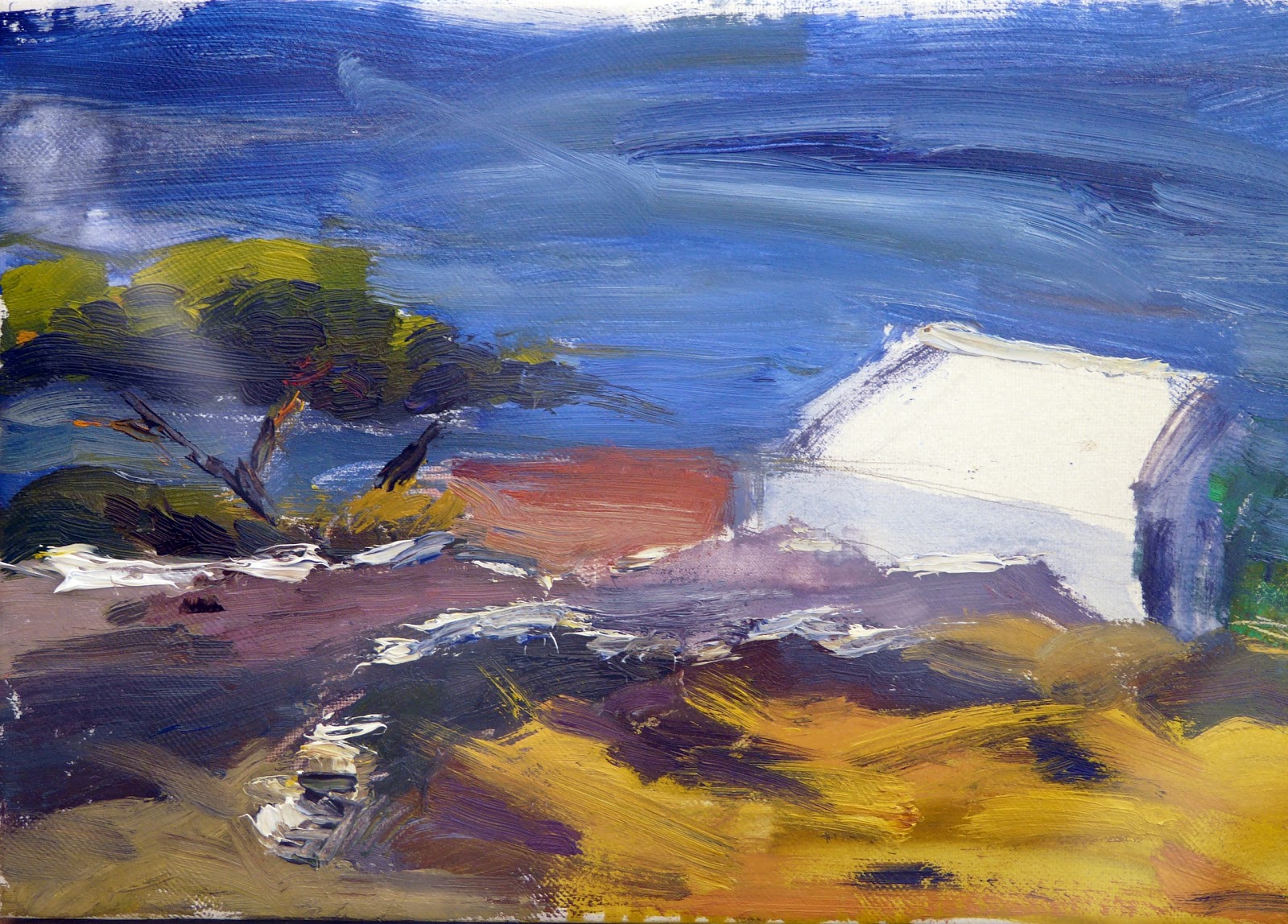 Εικονες: Σπουδη τοπιου σε λαδι Oil painting study