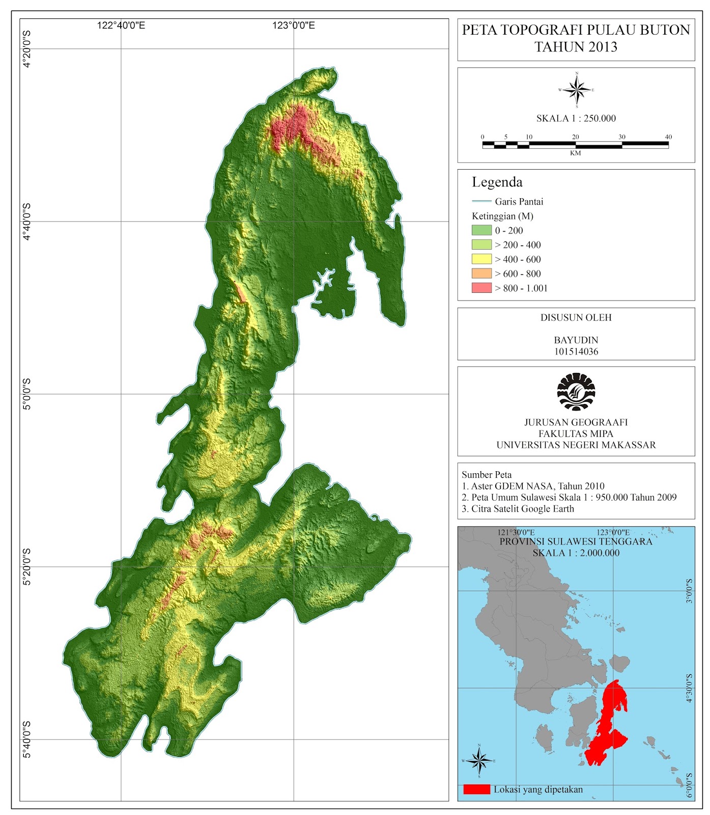 Anak Pulau: Peta Topografi Pulau Buton