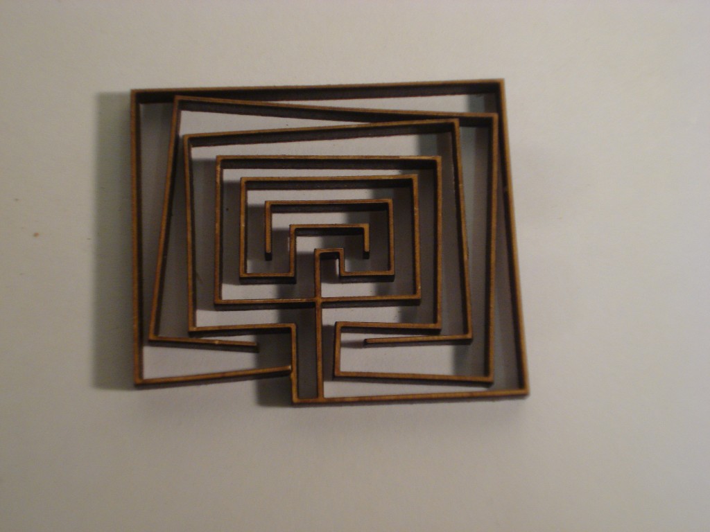 Square Cut 5 Circuit Labyrinth