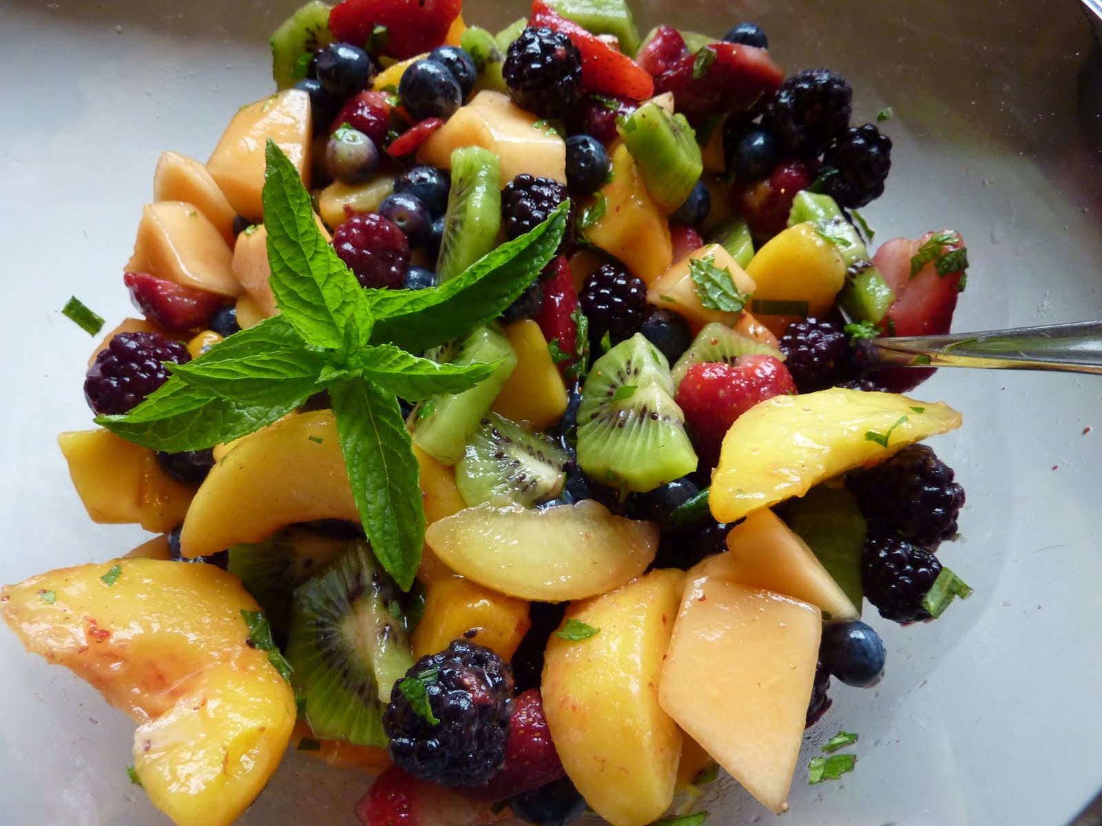 Mamatouille: paula's limey-mint fruit salad