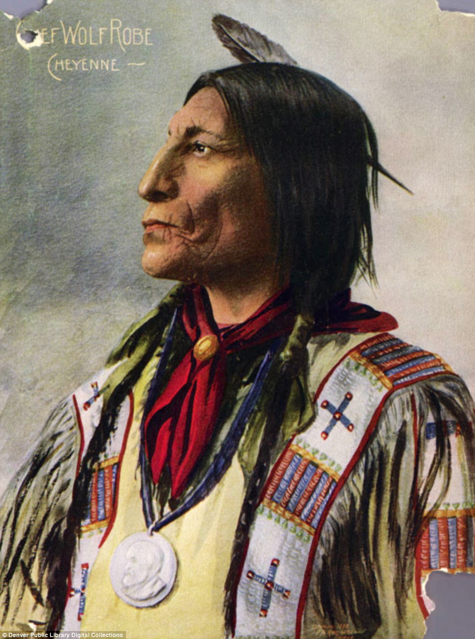 White Wolf : Stunning colored images show Native Americans in the 19th ...