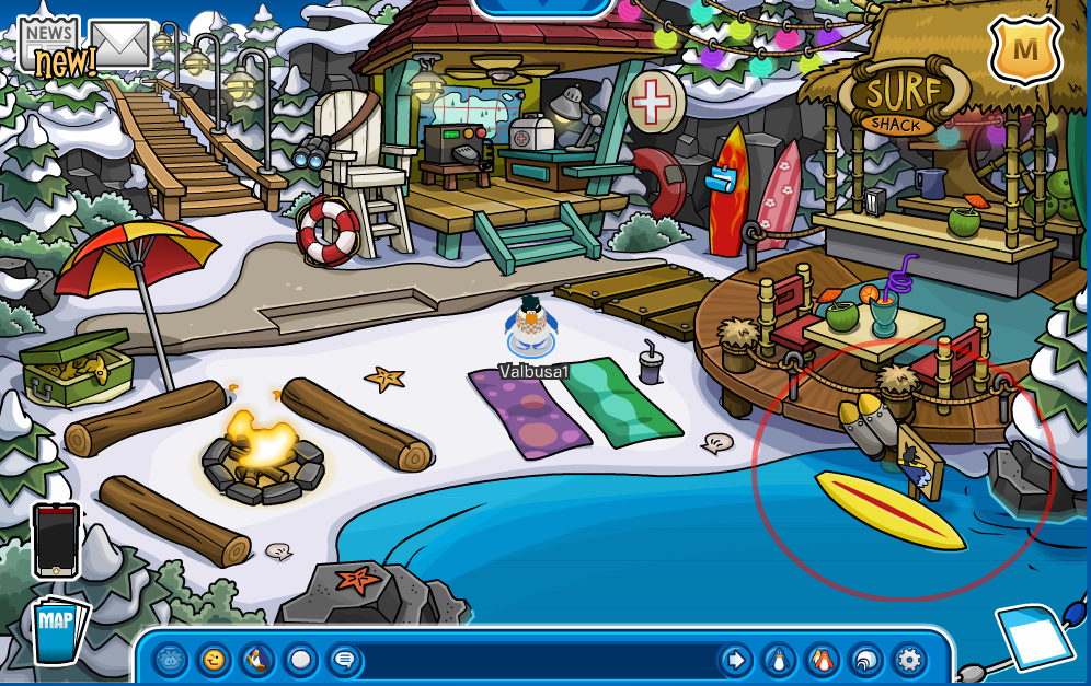 Catchin' Waves | Club Penguin Cheats 2015 | TheCPGlitch