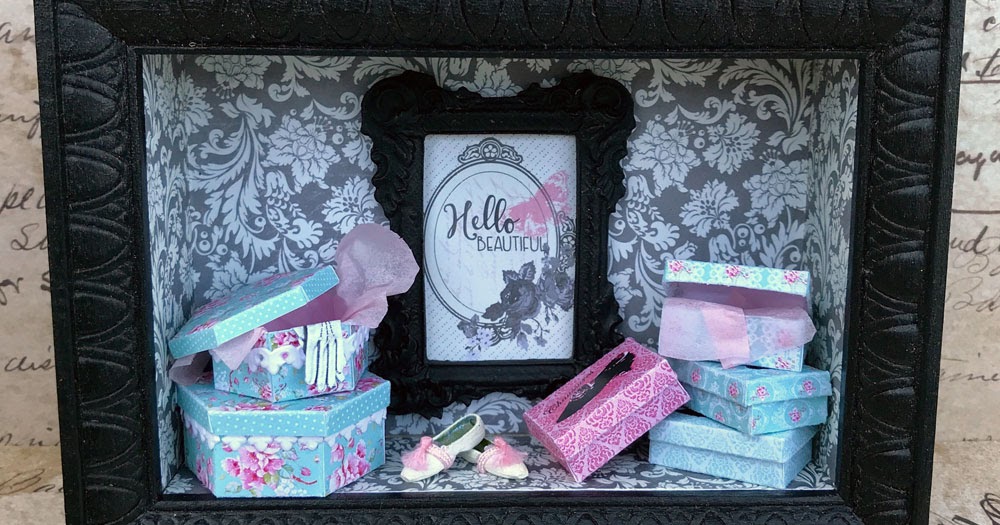 artistic catnip: little framed fashion boxes...