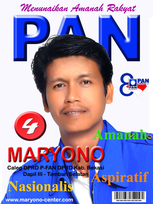 PROFIL | MARYONO CALON LEGISLATIF DPRD F-PAN KAB. BEKASI