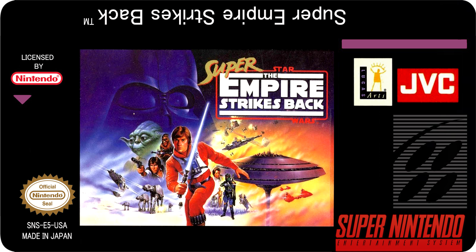 Super Nintendo Labels: Super Star Wars: The Empire Strikes Back