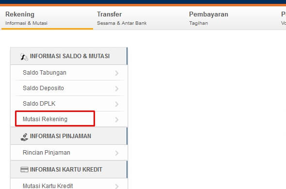Cara Cek Mutasi Rekening BRI melalui Internet Banking - Menit info