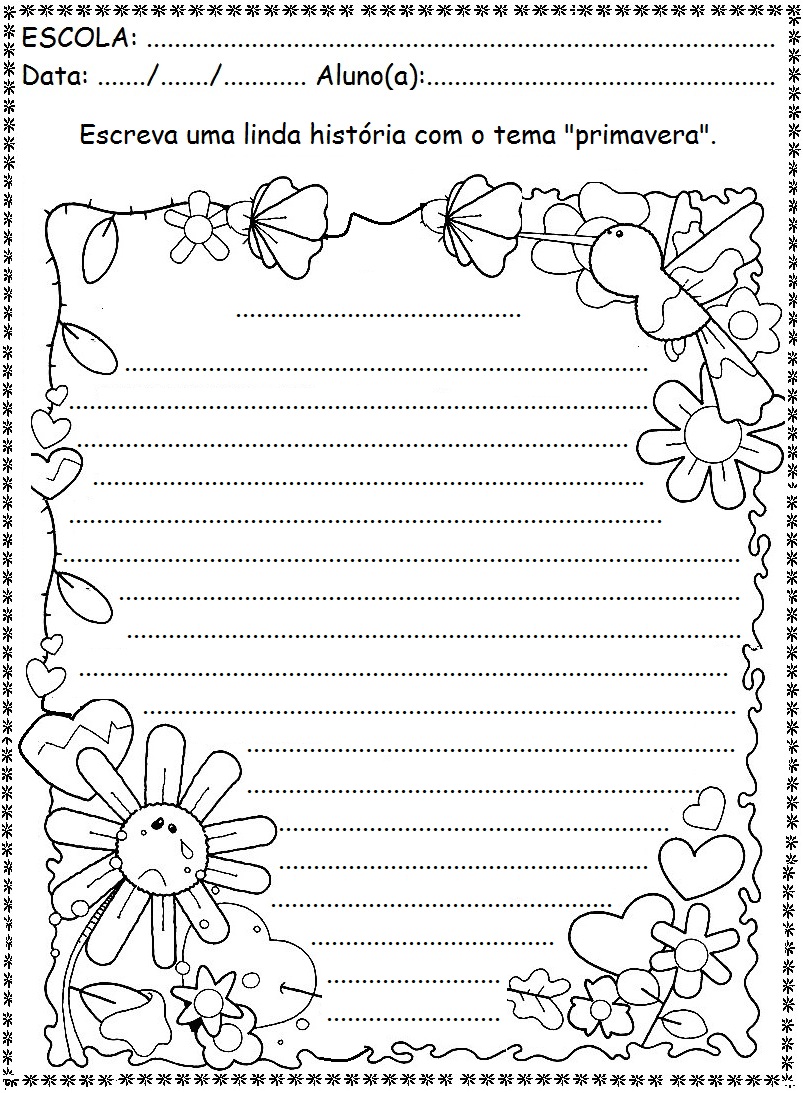 Blog Educacional (Profª. Jezaine): Produção de texto Primavera (10)