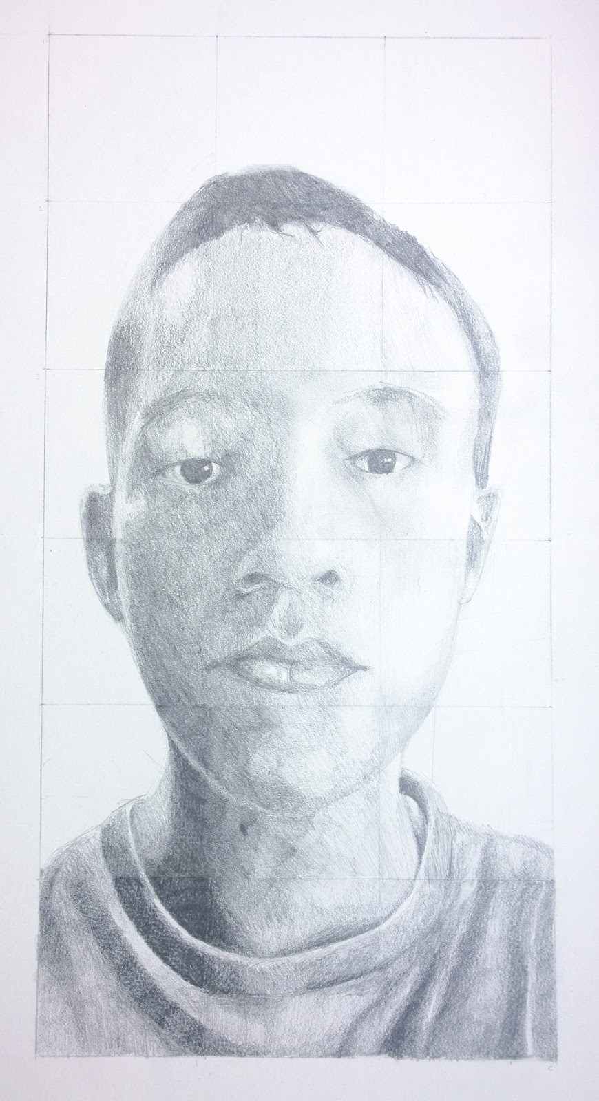 Drawing I, Selfie-Portrait Grid Project
