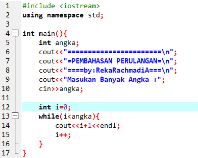 Program C++ Perulangan
