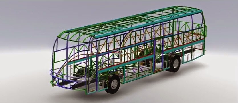 SOLID WORKS BUS STRUCTURE DESIGN ANIMATION - SolidWorks Share