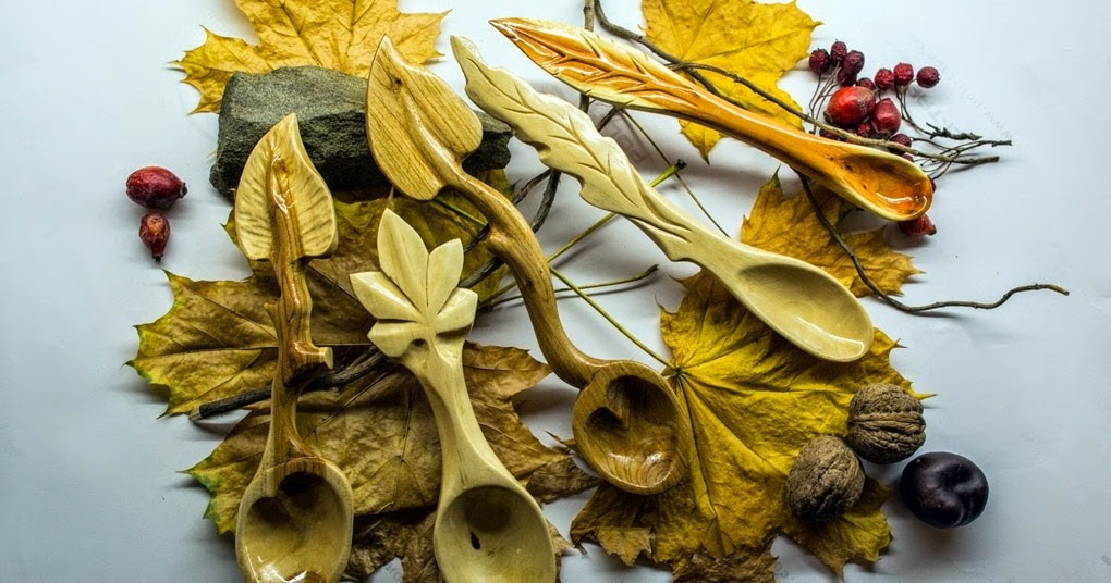 WOODCARVING / Різьблення по дереву: Осіннє листя - творчі ложки / Autumn Leaves - creative spoons