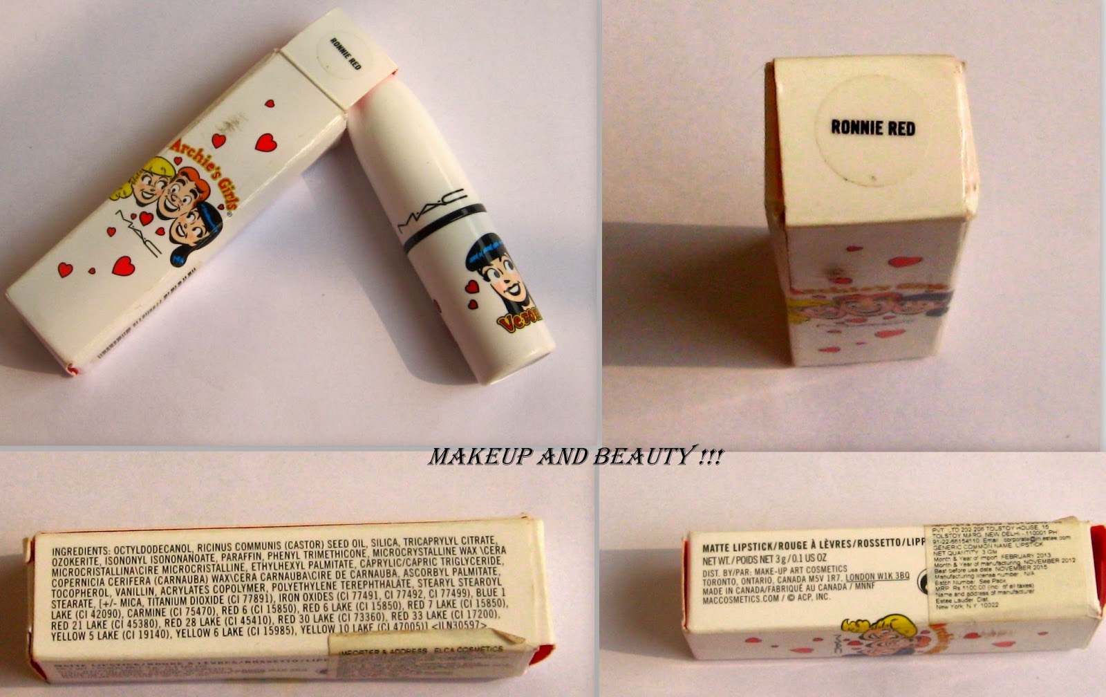 Makeup and beauty !!!: Review of Mac lipstick Ronnie Red from Archie’s ...
