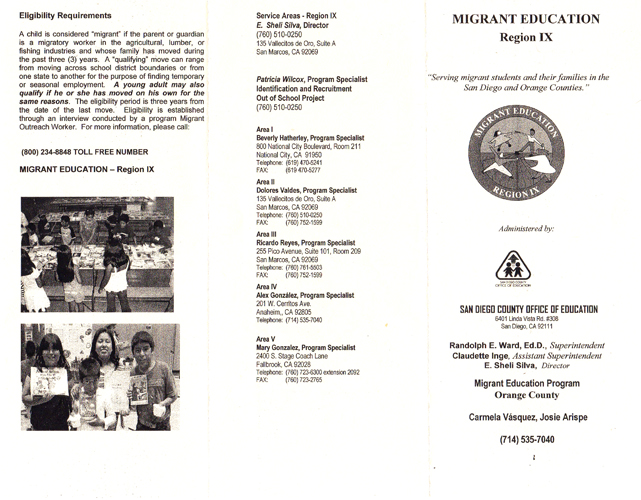 OC Community Resources: MIGRANT EDUCATION