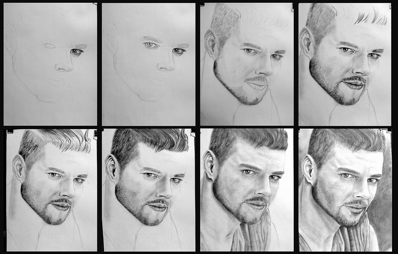 Retratos realistas y dibujos: Ricky Martin dibujo a lápiz por Jego