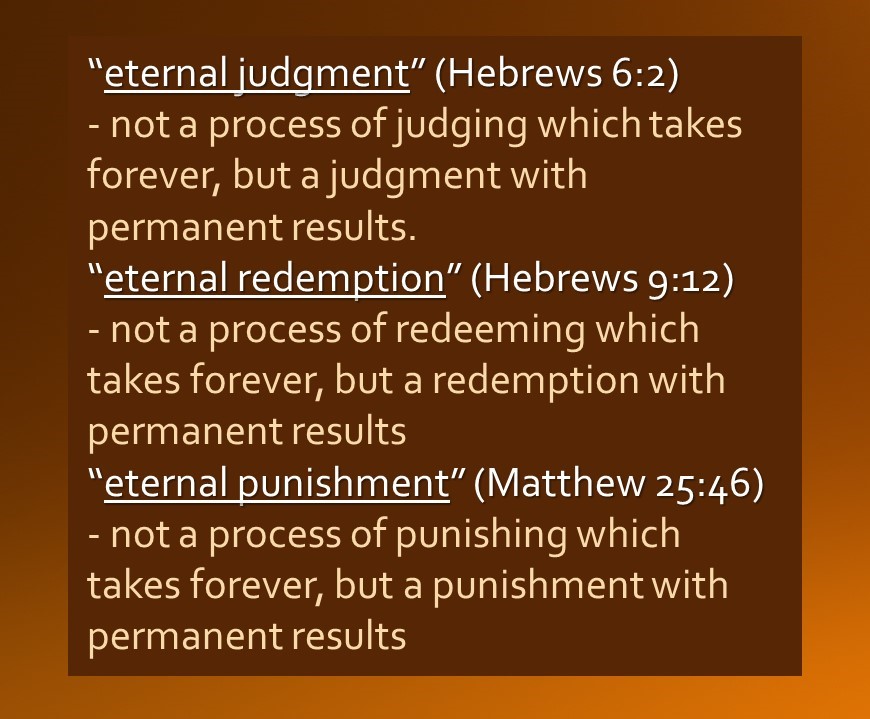 parresiazomai: Matthew 25:46 Refutes Eternal Conscious Torment and ...