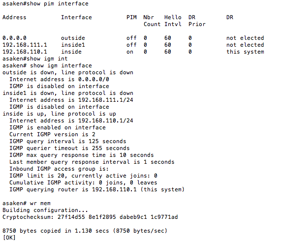 Ken Felix Security Blog: A very quick multicast routing ASA 9.1.X