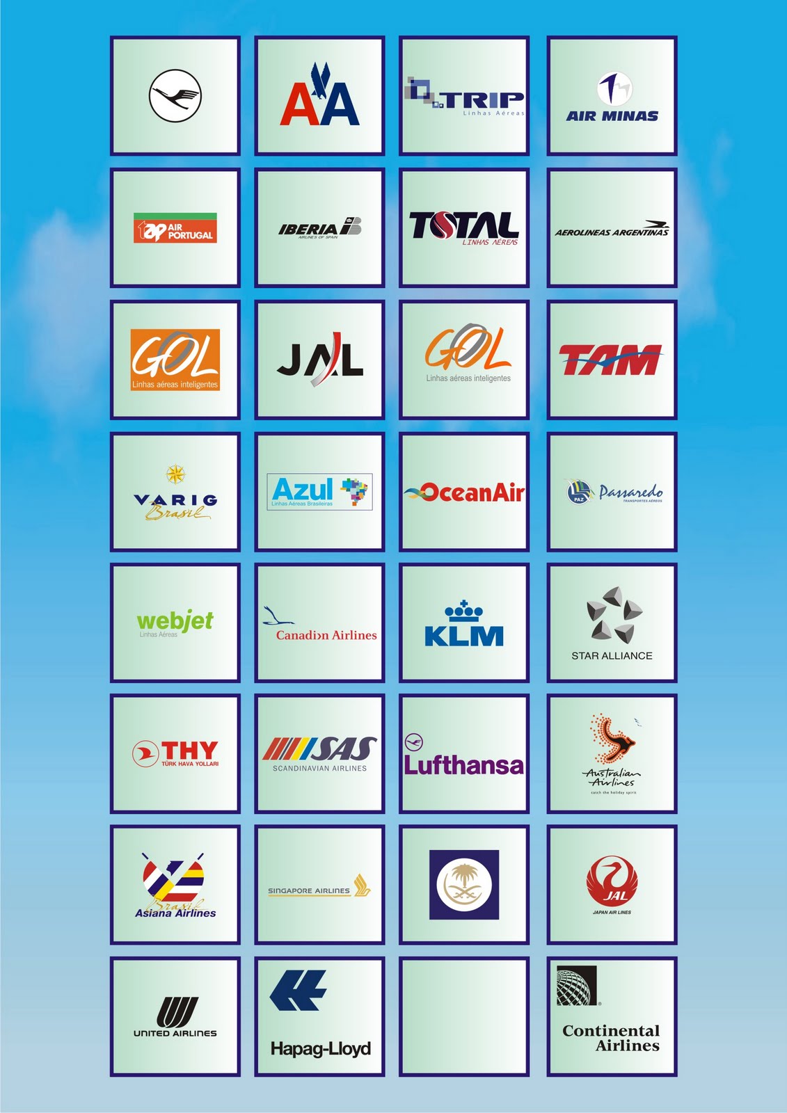 Alguns vetores: Logo Companhias (linhas) Aéreas Vetor Corel 13